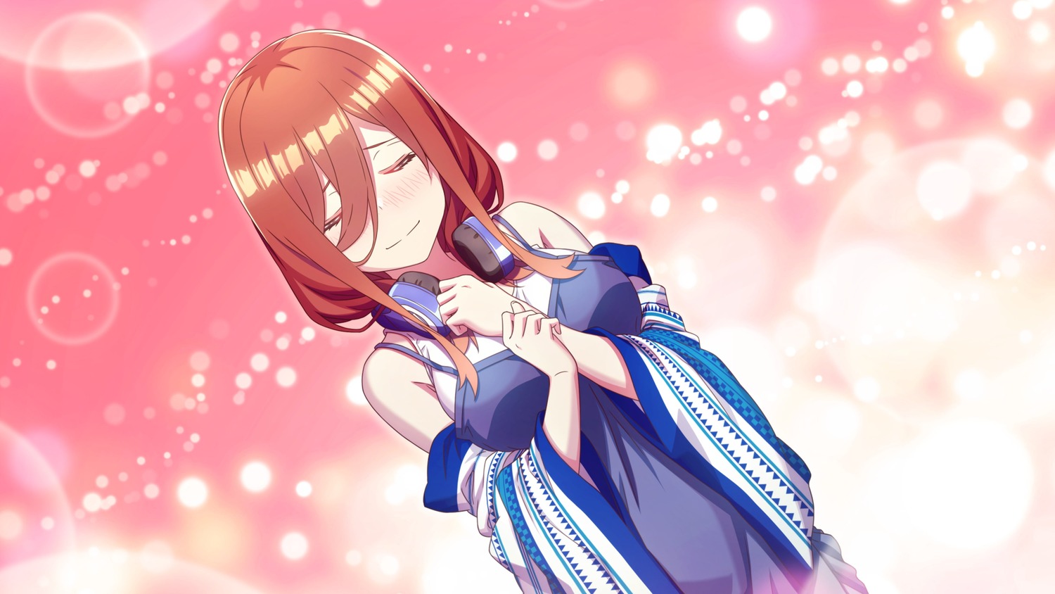 5-toubun no hanayome nakano miku dress game cg headphones | #1078728 | yande.re